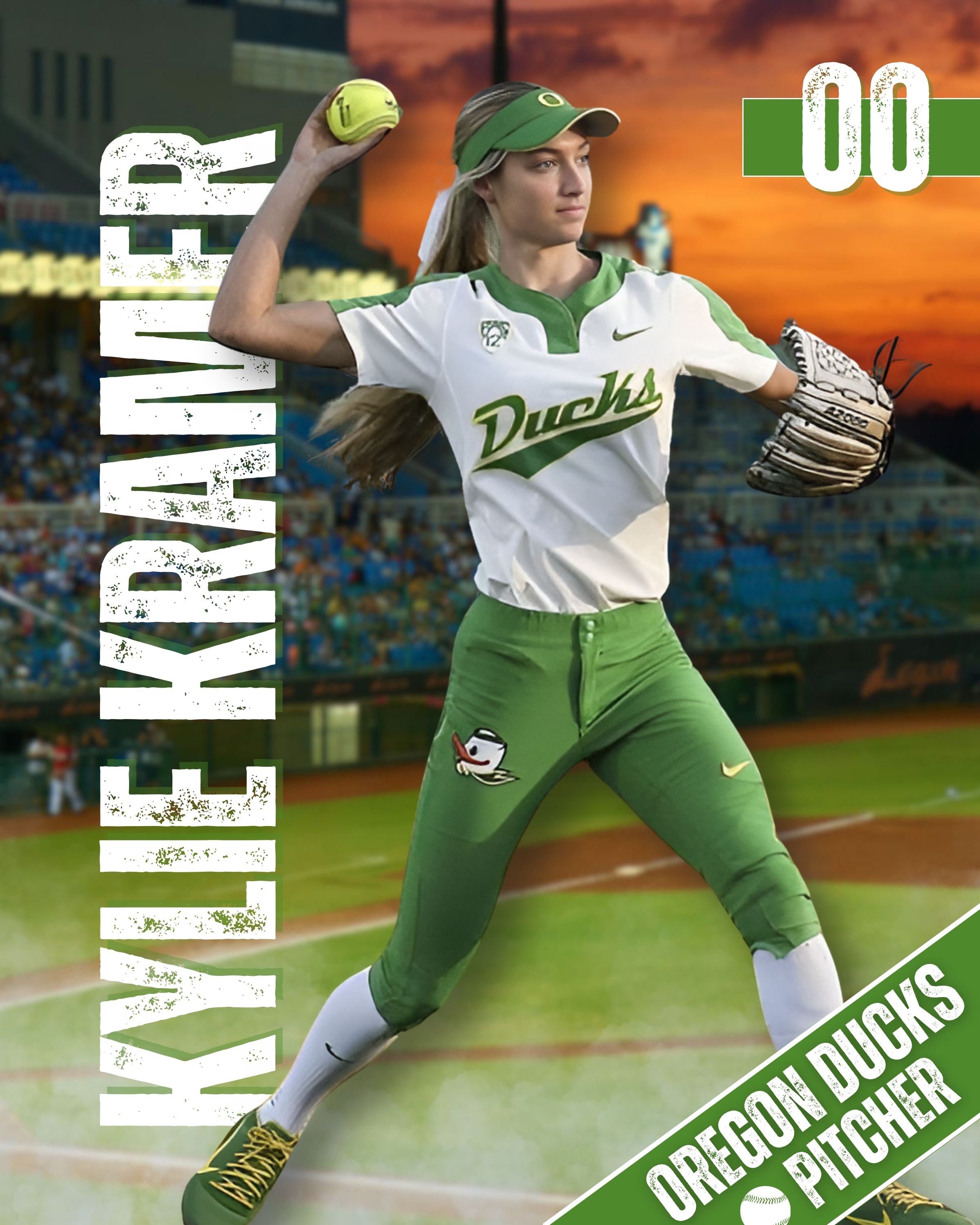 Softball Player Canva Poster Template, Senior Nights Banner, Sports ...