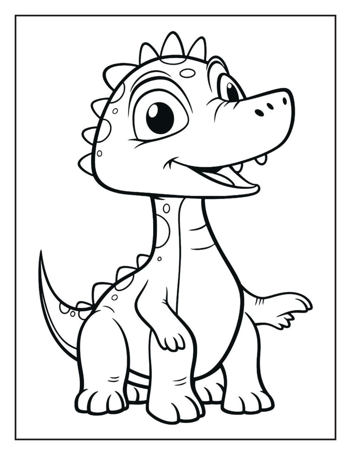 Baby Dinosaur Coloring Pages - Etsy