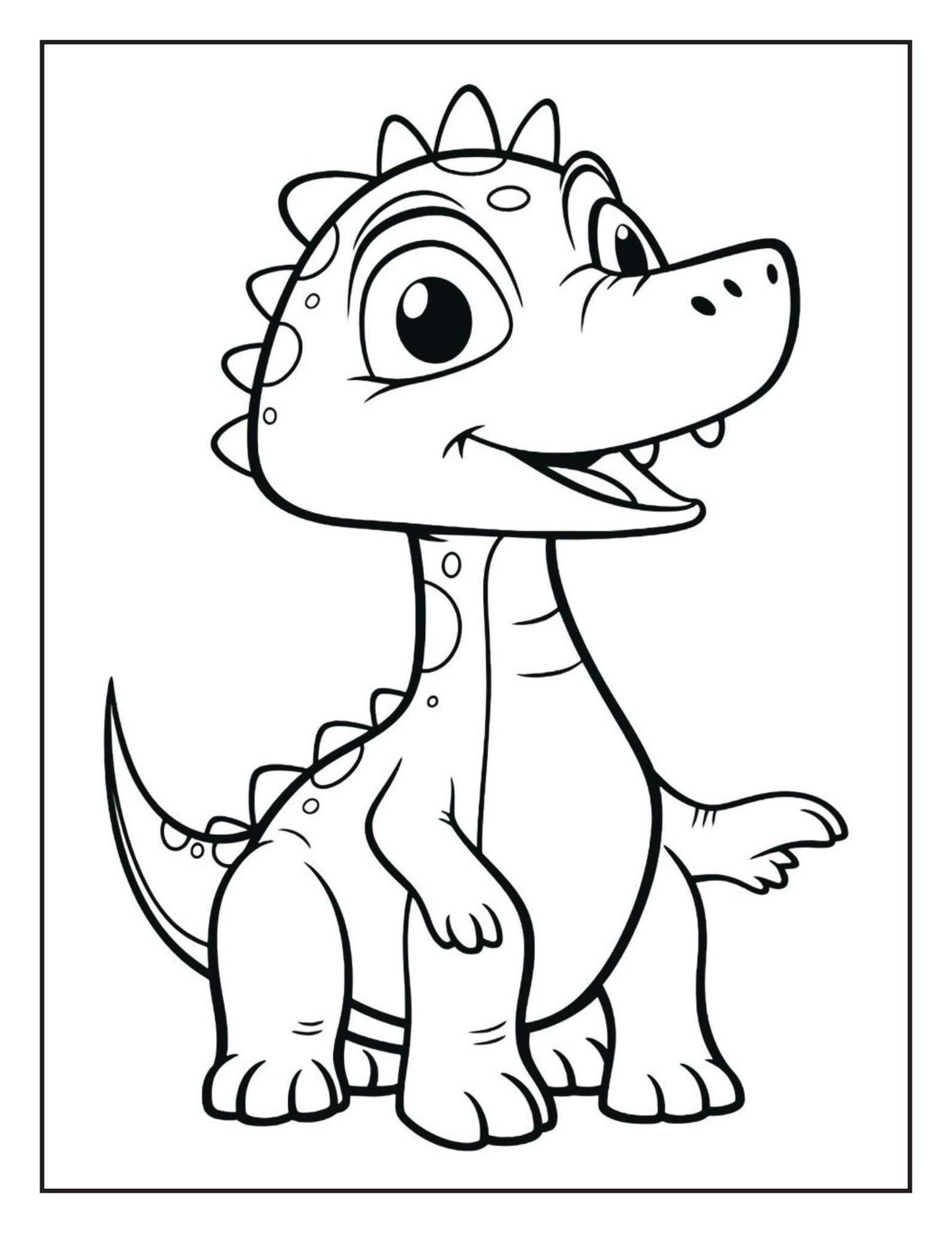 Baby Dinosaur Coloring Pages - Etsy