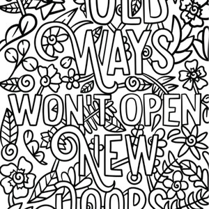 10 Motivational Coloring Pages . - Etsy