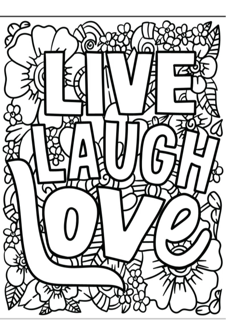 10 Motivational Coloring Pages . - Etsy