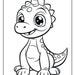 Baby Dinosaur Coloring Pages - Etsy