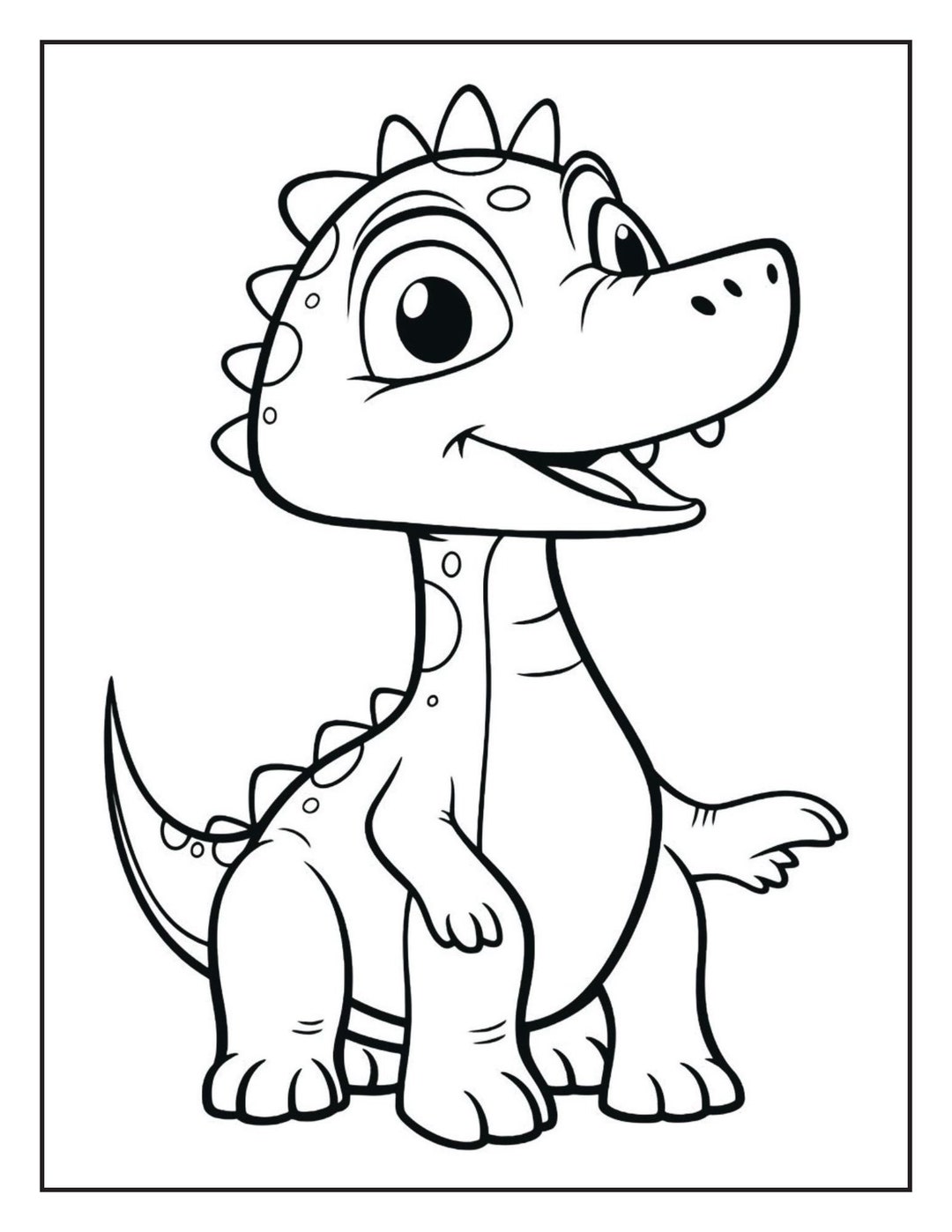 Baby Dinosaur Coloring Pages - Etsy