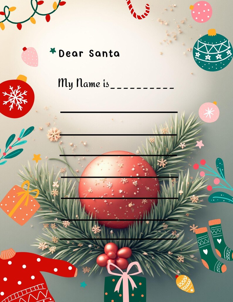 Christmas Letter to Santa - Etsy