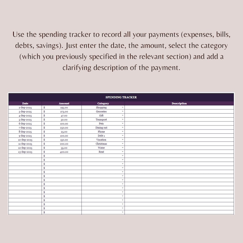 Google Sheets Budget Template: Financial Planner Spreadsheet (digital ...