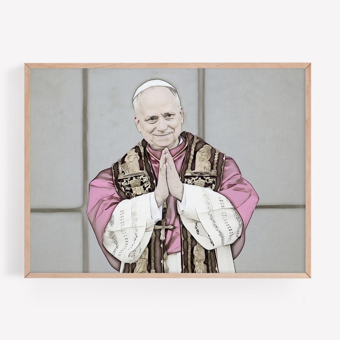 Contemporary Pope Leo XIV Printable, Robert Francis Poster, Papacy ...