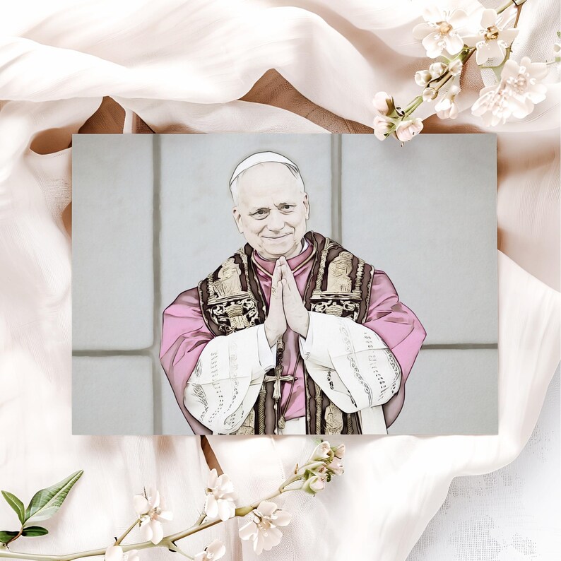 Contemporary Pope Leo XIV Printable, Robert Francis Poster, Papacy ...