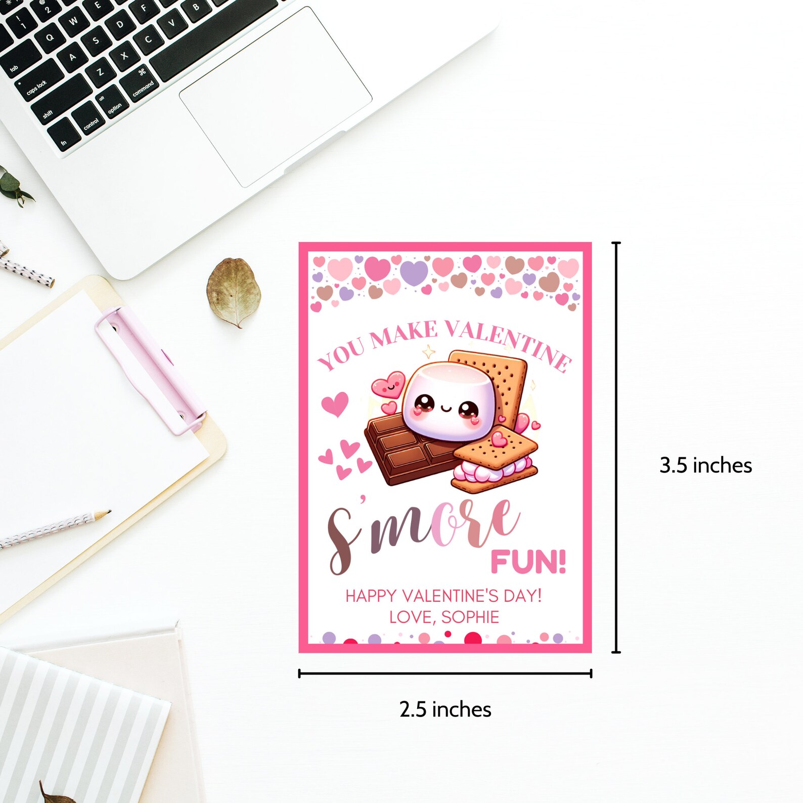 Smores Printable You Make Valentine Smore Fun Instant Download Editable ...