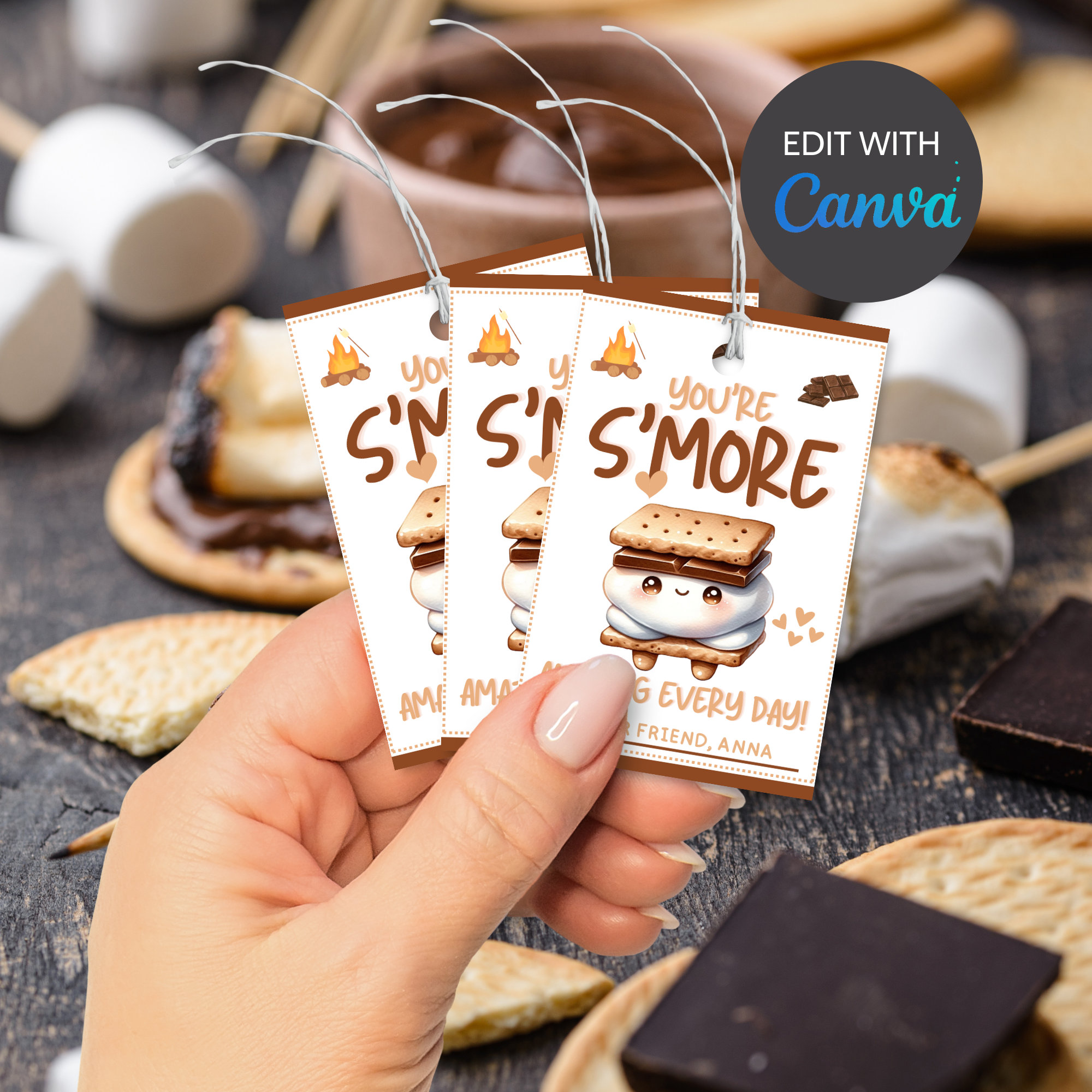 Smores Tag, Friends Teacher PTO Nurse Staff, Printable Valentine Tag ...