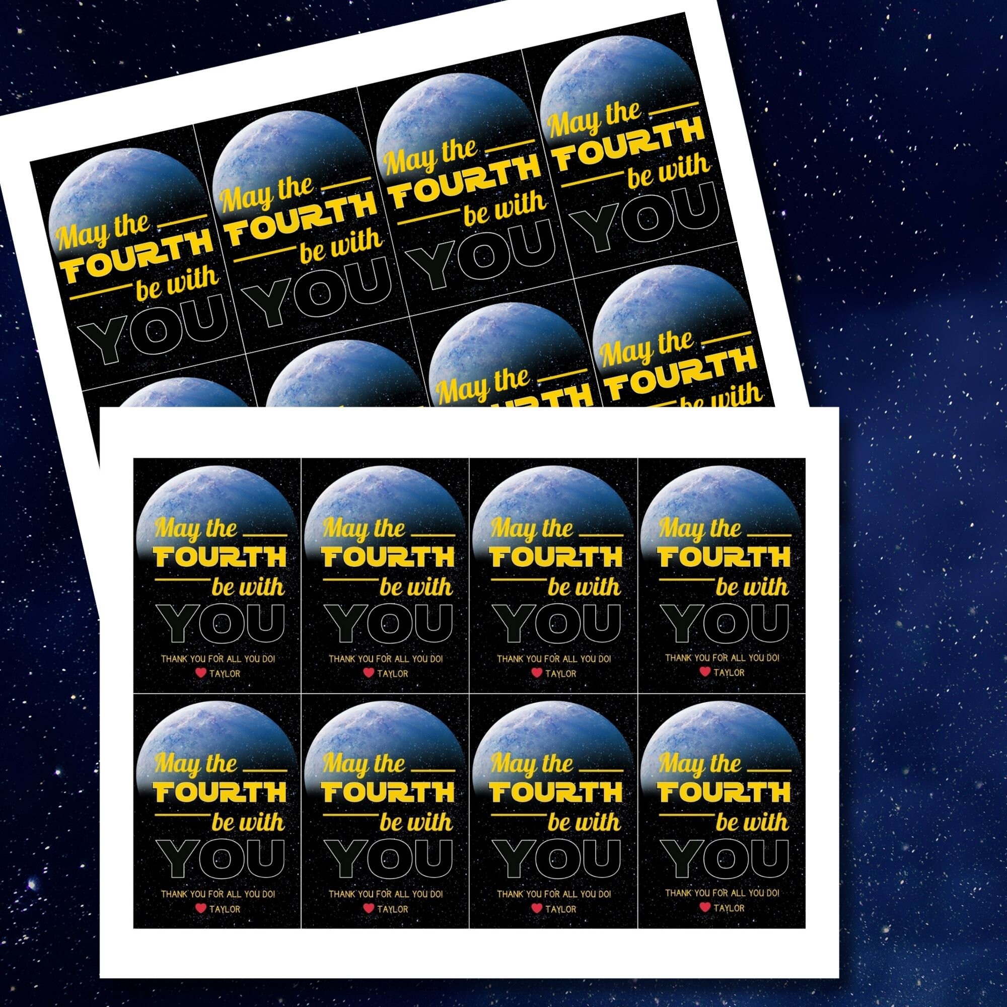 Star Wars Gift Tags Printable May the Fourth Tag Instant Download May ...