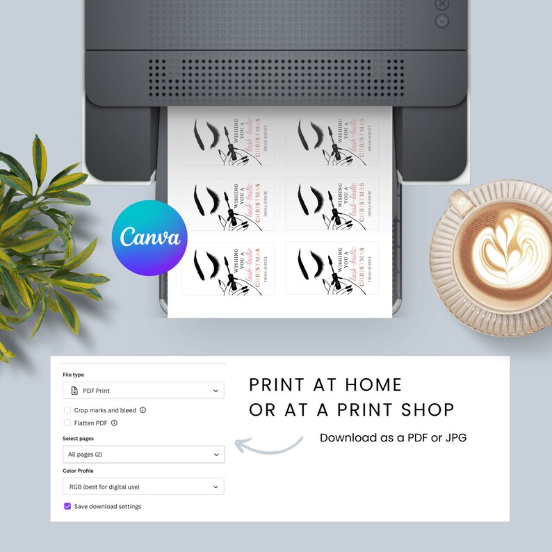 Printable Makeup Gift Tag Makeup Editable Tag Beauty Tag - Etsy