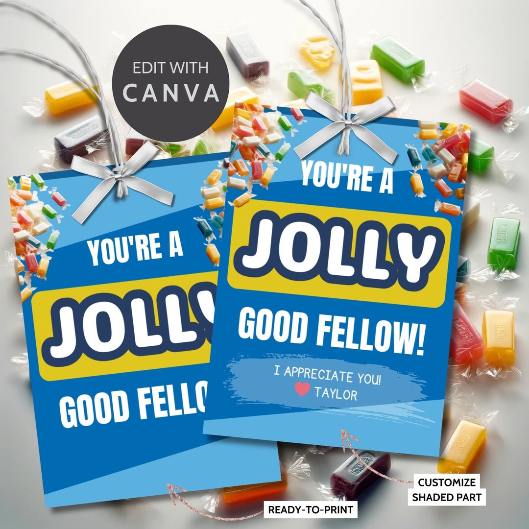 Jolly Rancher Tag Printable Jolly Rancher Sticker Gift Tag Jolly ...