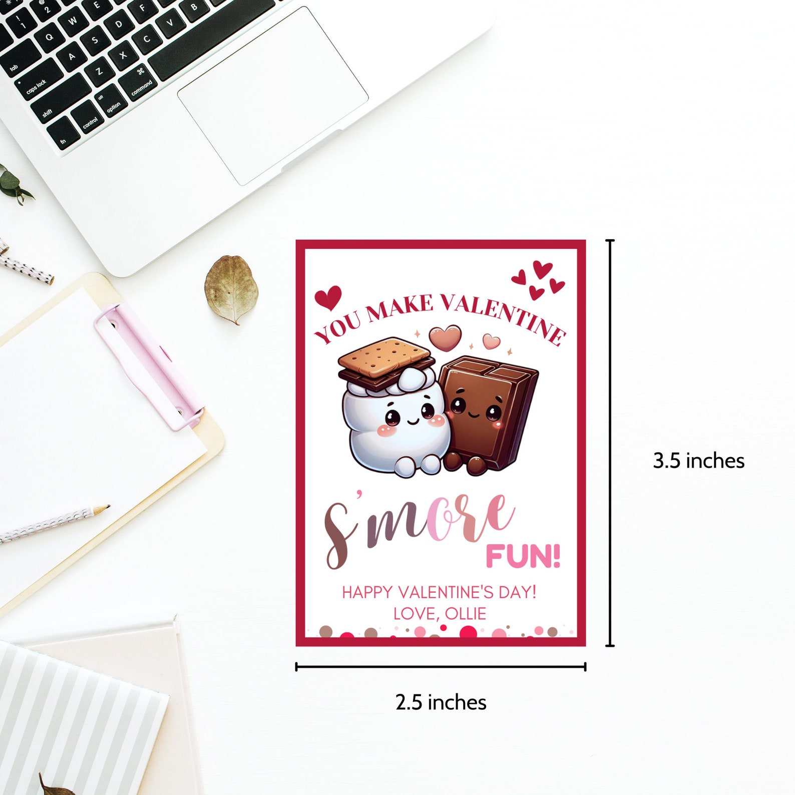 Smores Printable You Make Valentine Smore Fun Instant Download Editable ...