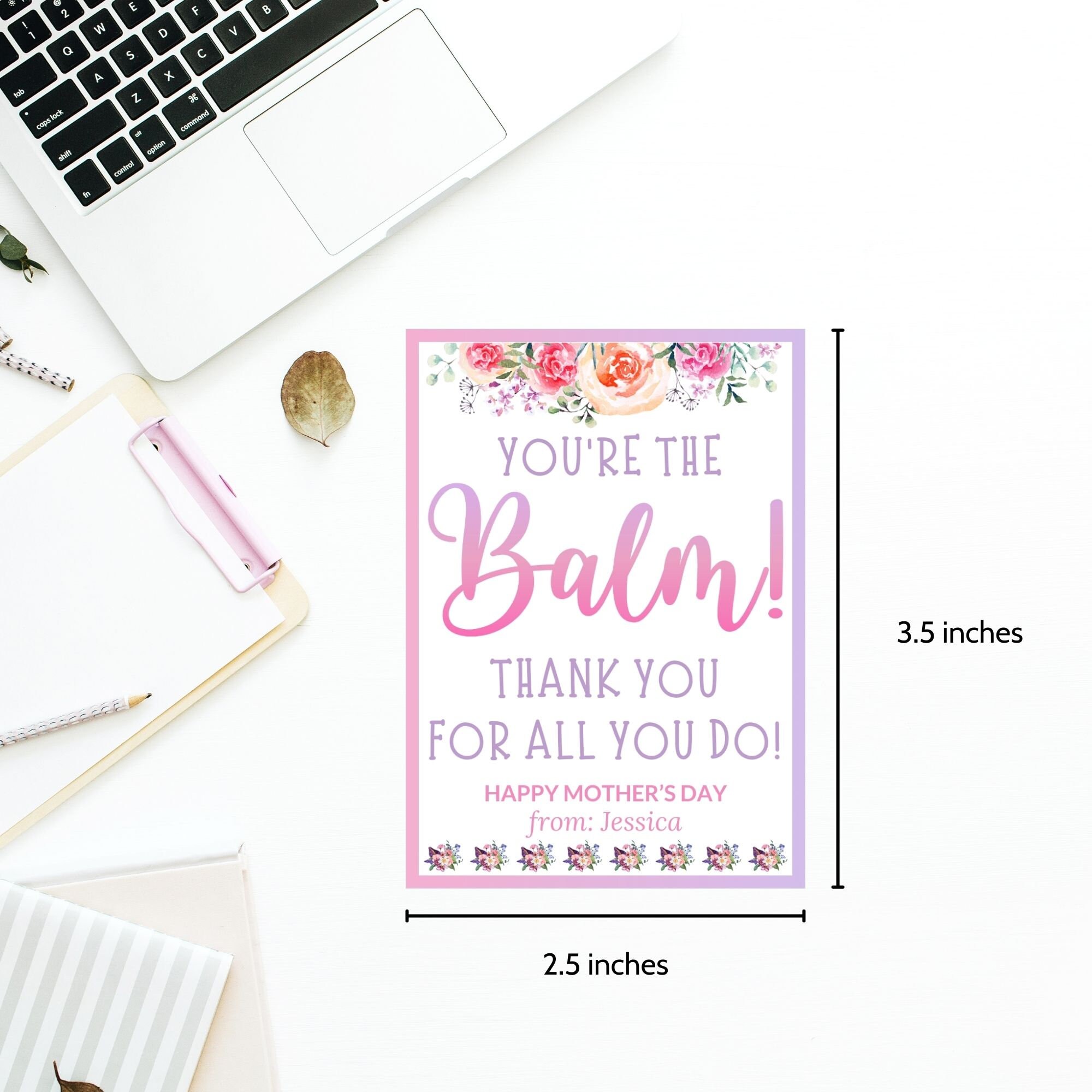 Lip Balm Valentine Mothers Day Printable Youre the Balm Balm Chapstick ...