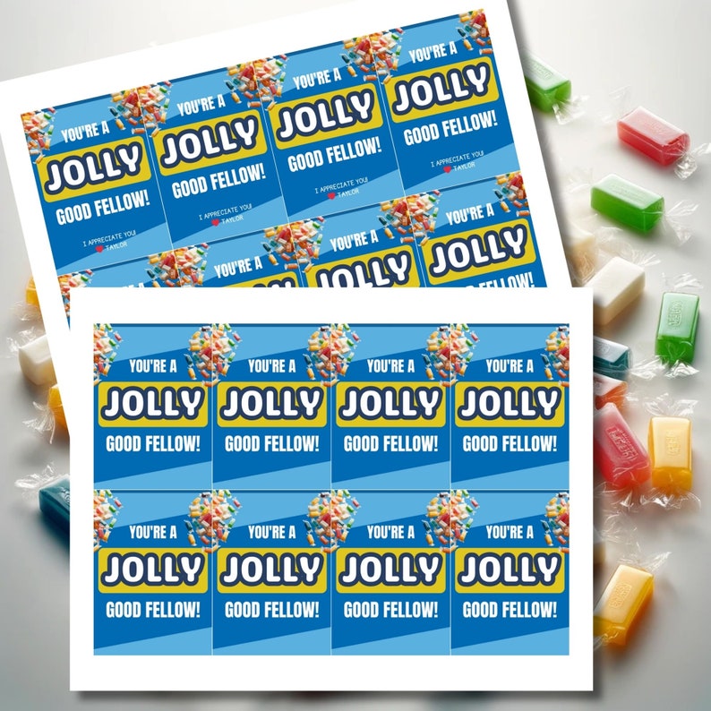 Jolly Rancher Tag Printable Jolly Rancher Sticker Gift Tag Jolly ...