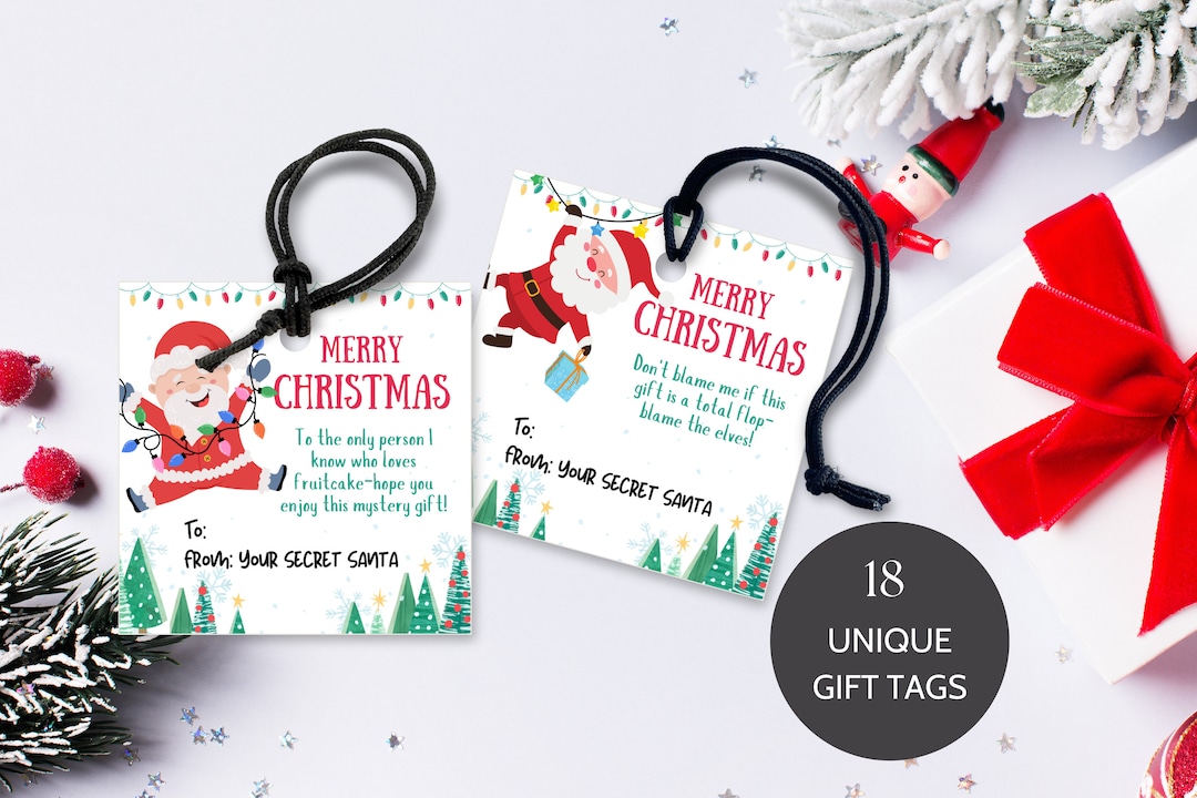 Printable Secret Santa Gift Tag Secret Santa Tag Instant - Etsy Australia