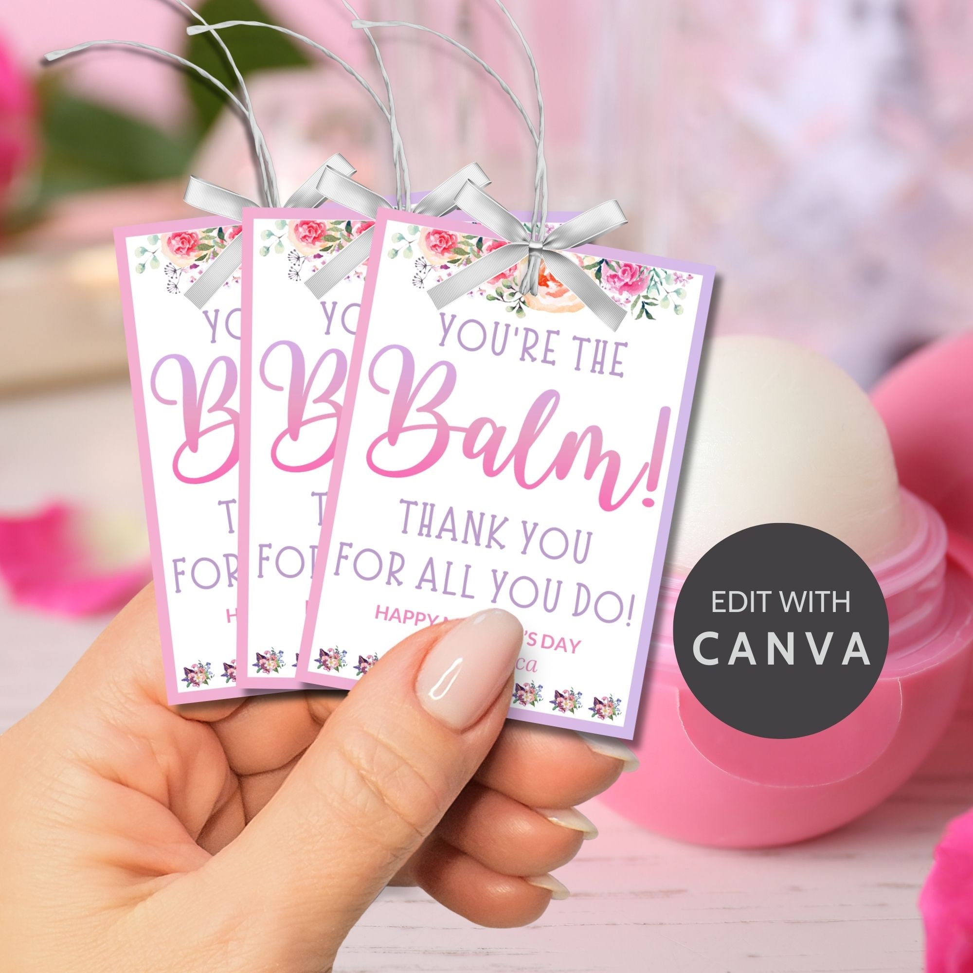 Lip Balm Valentine Mothers Day Printable Youre the Balm Balm Chapstick ...