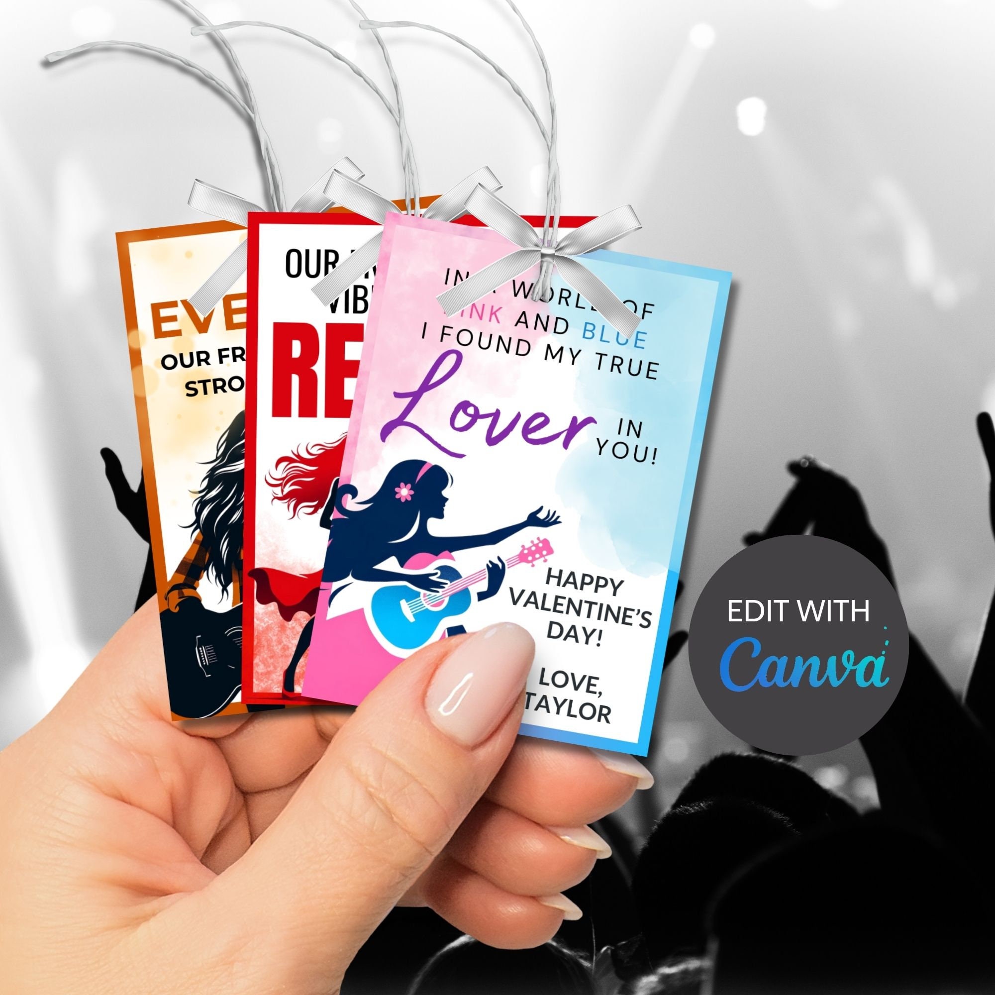 Taylor Valentine Printable Editable Tag Swift Valentine Tag Eras Tour ...