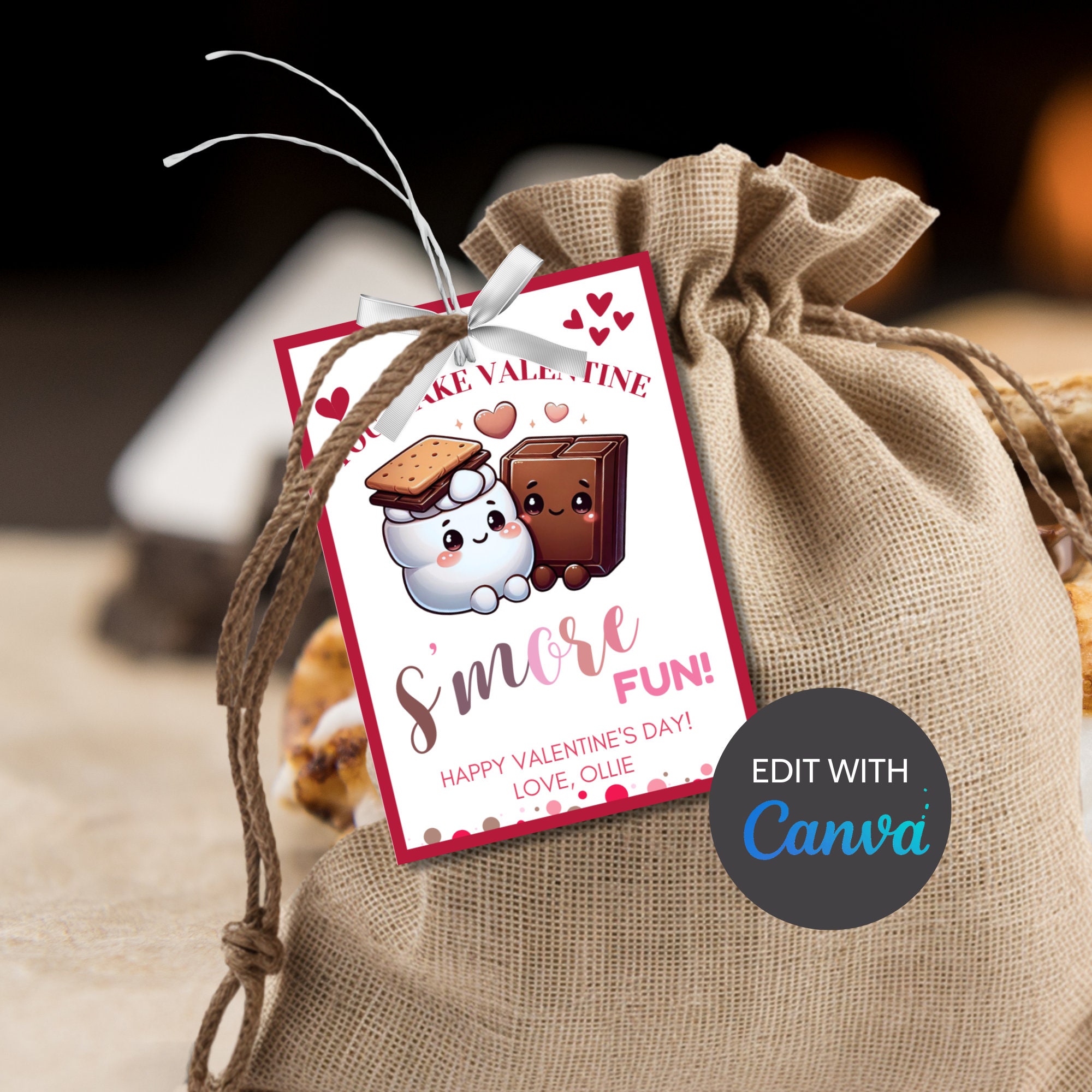 Smores Printable You Make Valentine Smore Fun Instant Download Editable ...