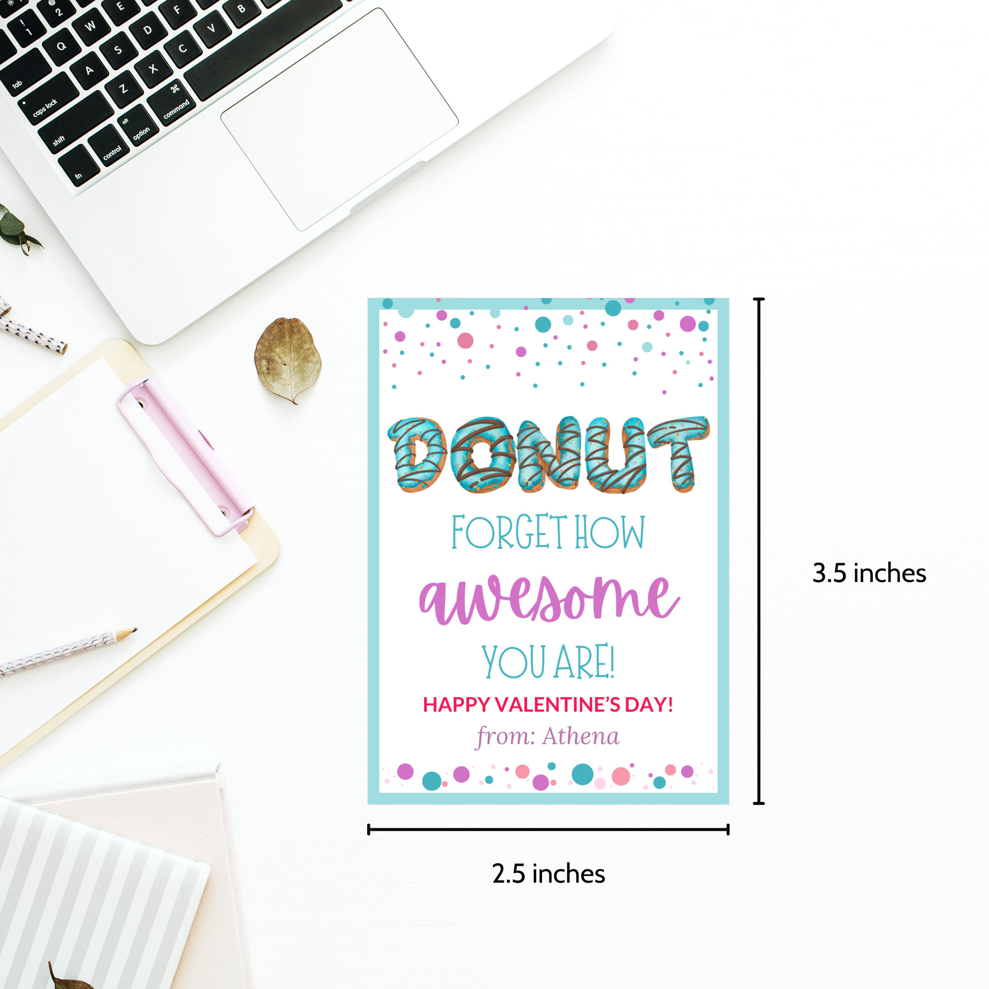 Dunkin Donut Valentine Printable Tag Donut Forget How Awesome You Are ...