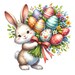 10 PNG Files : Watercolor Bunny Easter Png, Digital Download, Card ...