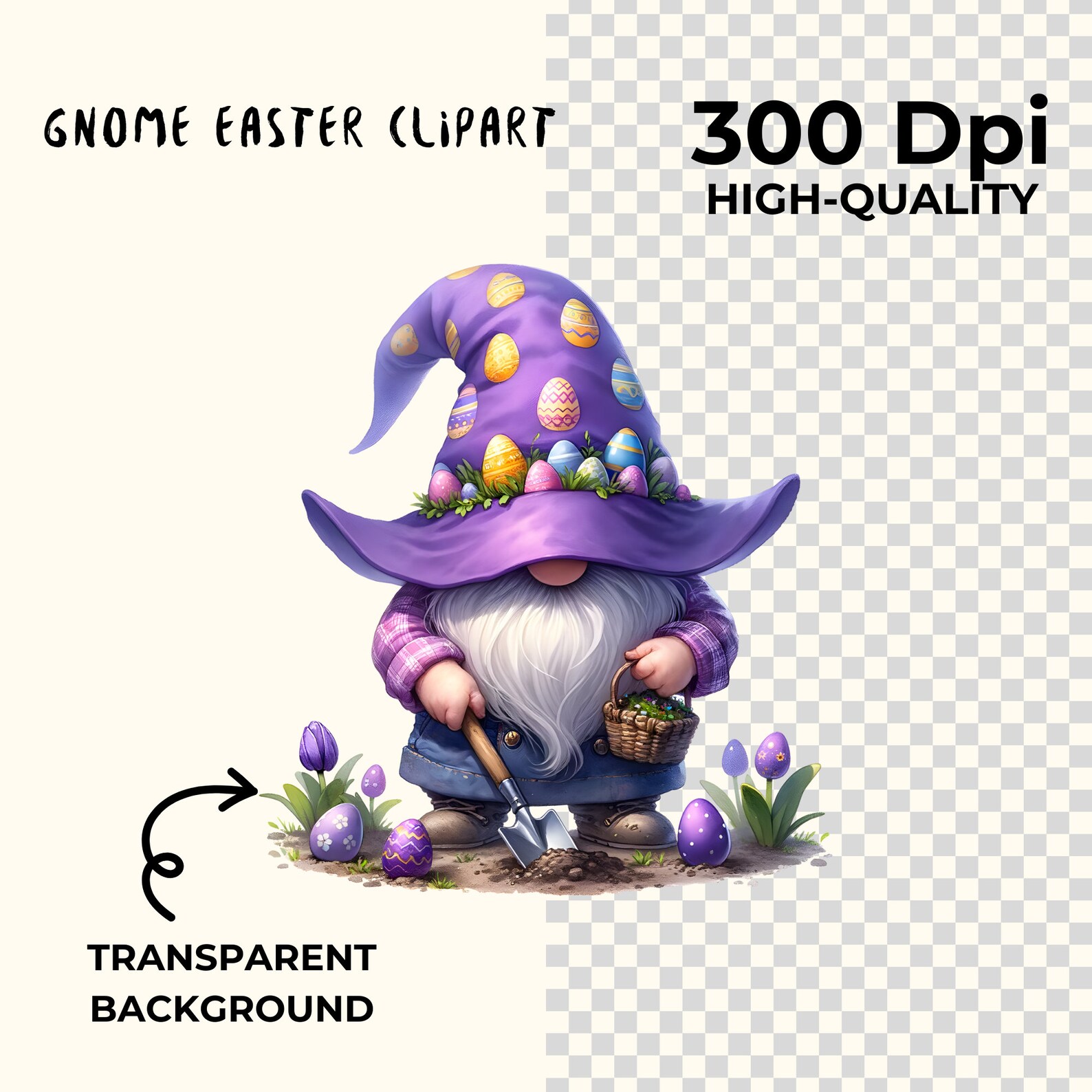 15 PNG Files : Gnome Easter Clipart, Watercolor Gnome Clipart, Gnome ...