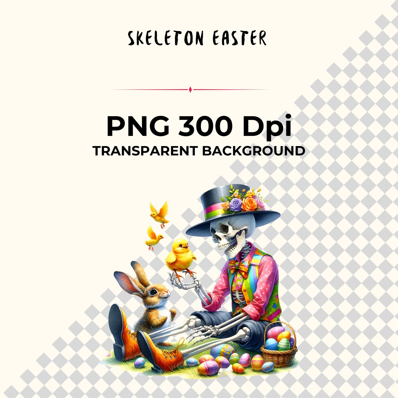 15 PNG Files : Skeleton Easter Png, Watercolor Skeleton Png, Watercolor ...