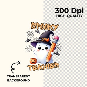 Spooky Teacher PNG, Halloween Png, Halloween Shirt Sublimation Design ...
