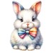 11 PNG Files : Watercolor Easter Bunny, Digital Download, Card Making ...