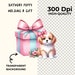 Watercolor Birthday Puppy PNG Clipart: Gift Dog (300 DPI) - Etsy