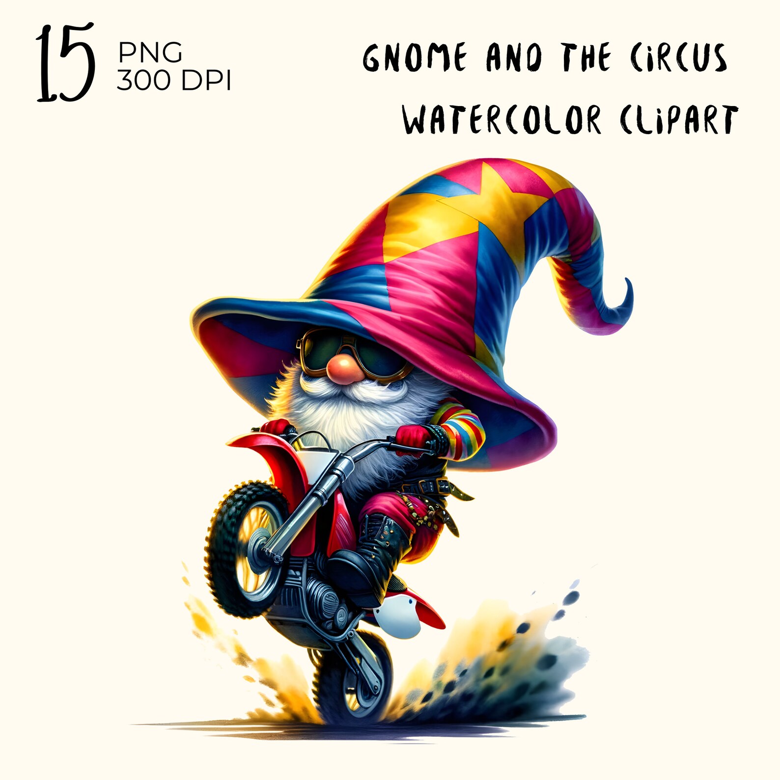 Circus Gnome Watercolor Clipart: 15 PNG Files (digital Download) - Etsy