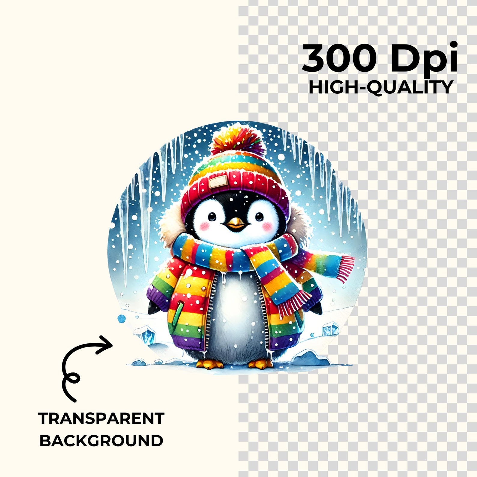 15 PNG : Winter Penguin, Cute Penguin Xmas, Winter Holiday Clipart ...