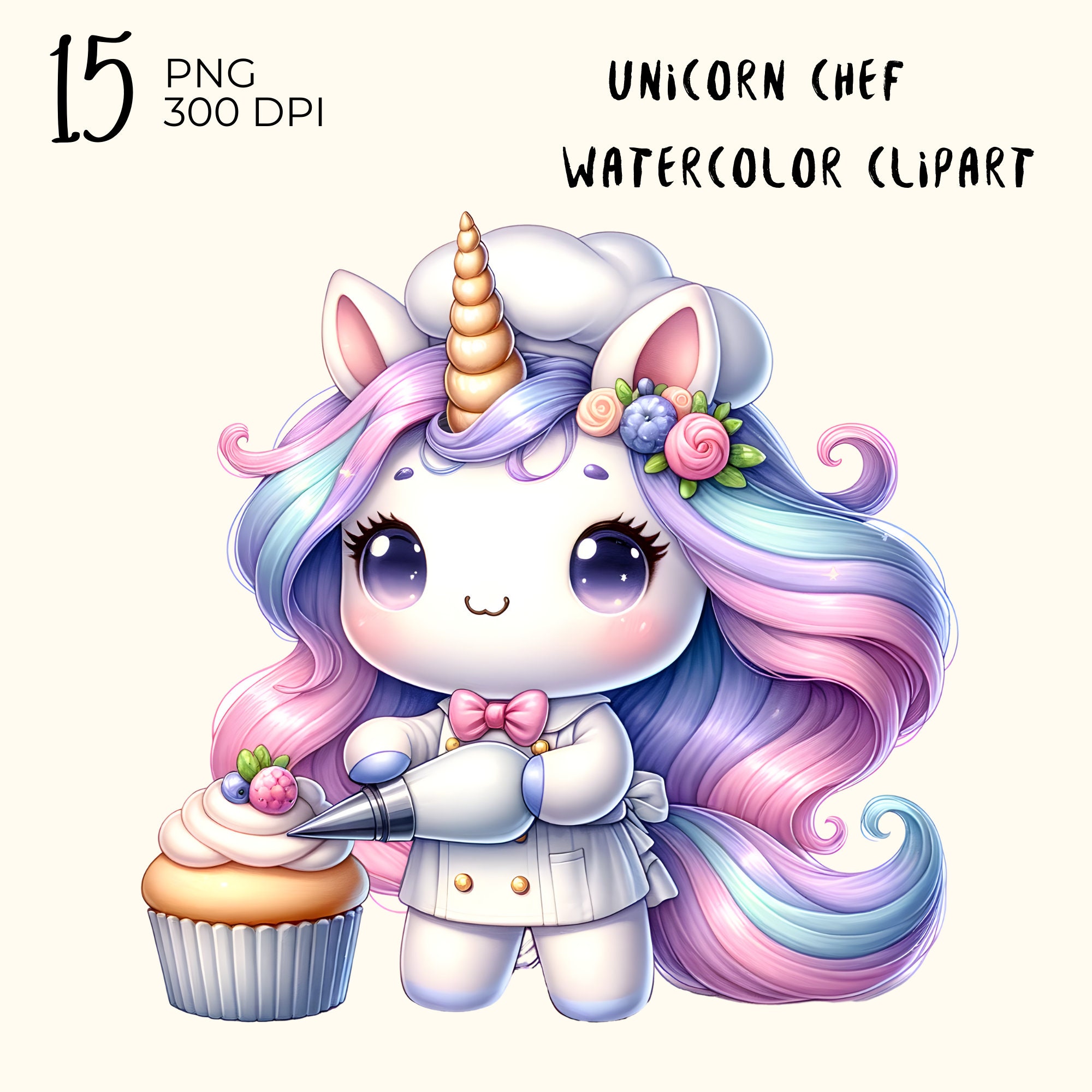 15 PNG Files : Unicorn Chef, Cute Unicorn Clipart, Unicorn Clipart ...