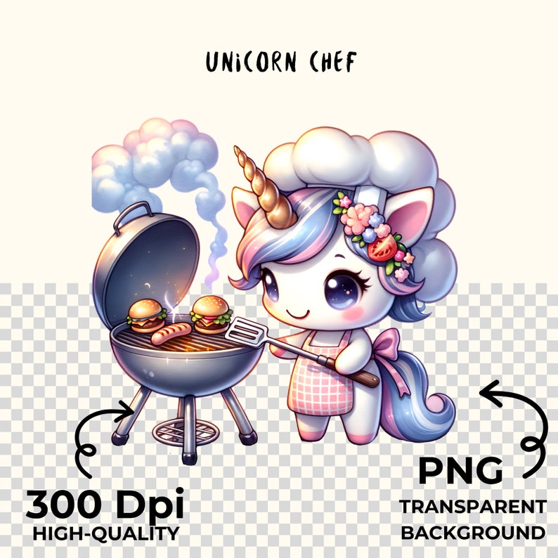 15 PNG Files : Unicorn Chef, Cute Unicorn Clipart, Unicorn Clipart, Cute Unicorn, Kawaii Unicorn ...