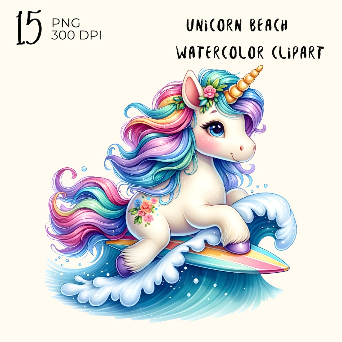 15 PNG Files : Unicorn Beach, Cute Unicorn Clipart, Unicorn Clipart ...