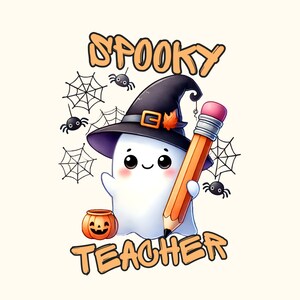 Spooky Teacher PNG, Halloween Png, Halloween Shirt Sublimation Design ...