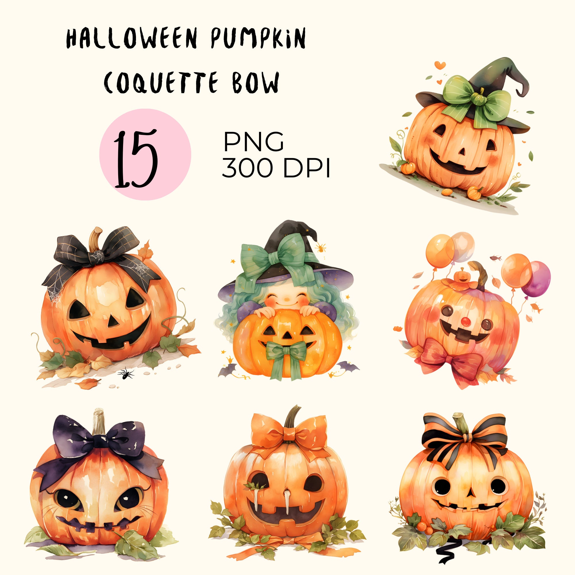 15 PNG : Pumpkin Bow Png, Halloween Pumpkin Png, Coquette Bow Halloween ...