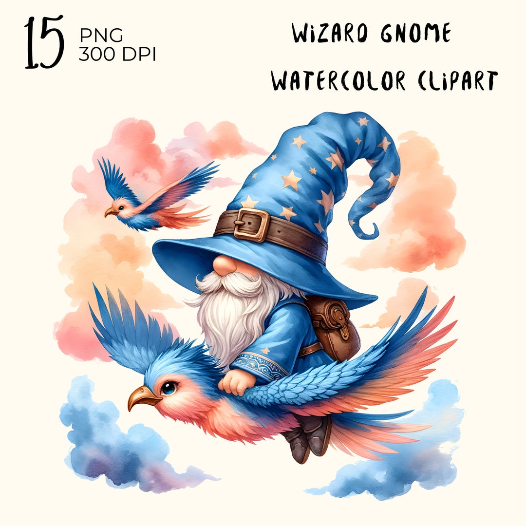 15 PNG Files : Wizard Gnome, Gnome Clipart, Watercolor Gnome Png ...