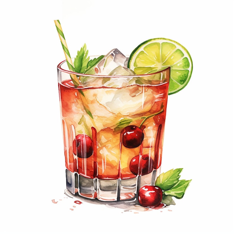 Set of Cocktail, Cocktail Printable, Drind, Digital Download, Card ...