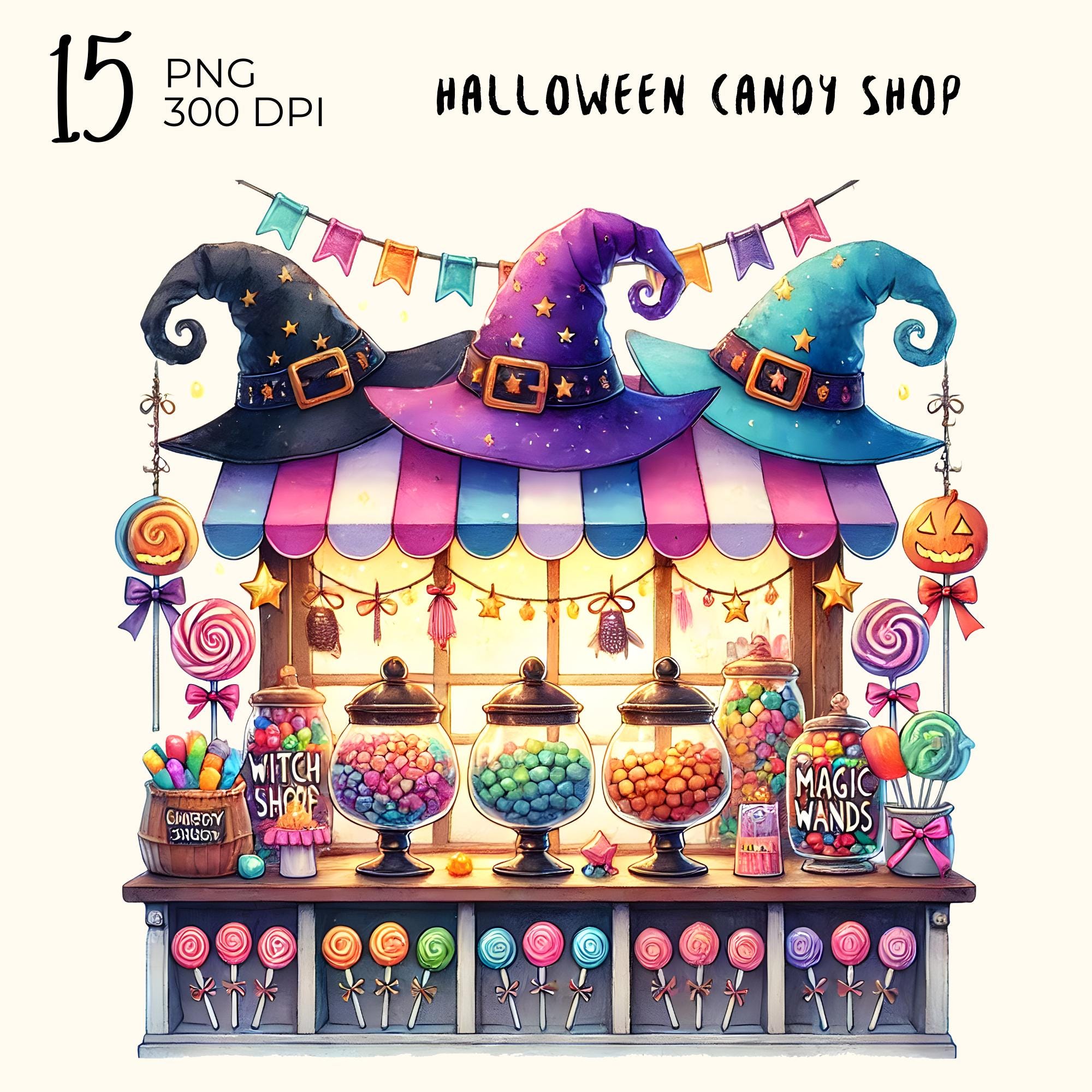 15 PNG : Halloween Candy Shop Clipart, Happy Halloween Clipart ...