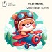 15 PNG Files : Pilot Animal, Watercolor Animal Clipart, Watercolor Png ...