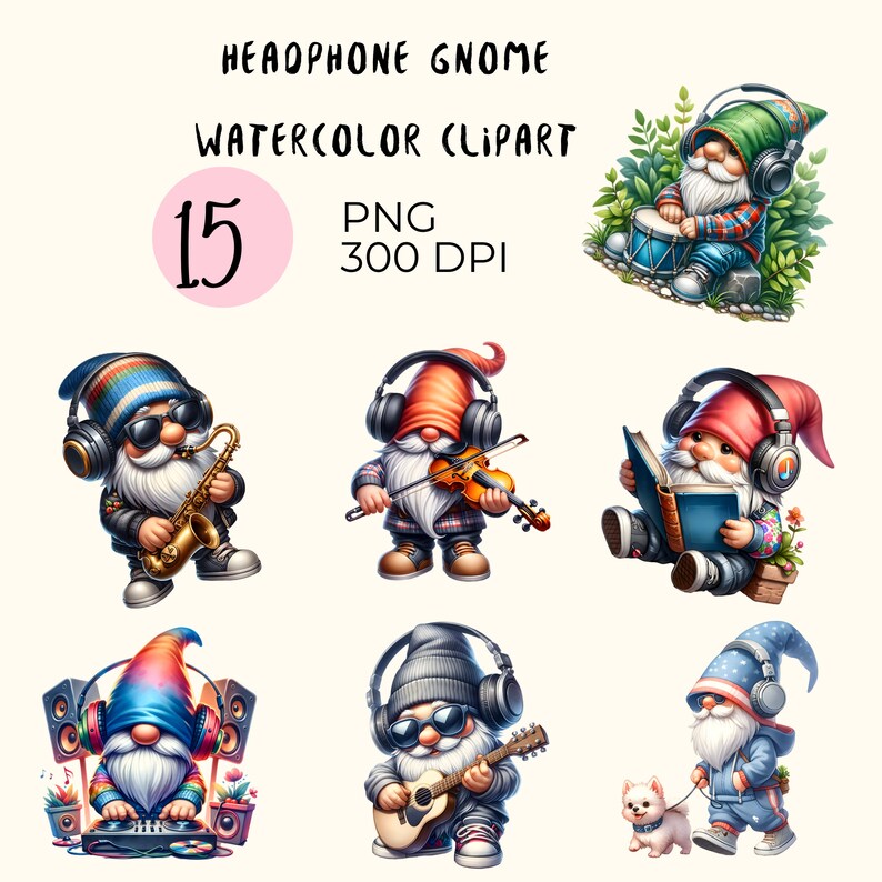 15 PNG Files : Headphone Gnome, Gnome Clipart, Gnome Png, Gnome Clipart ...