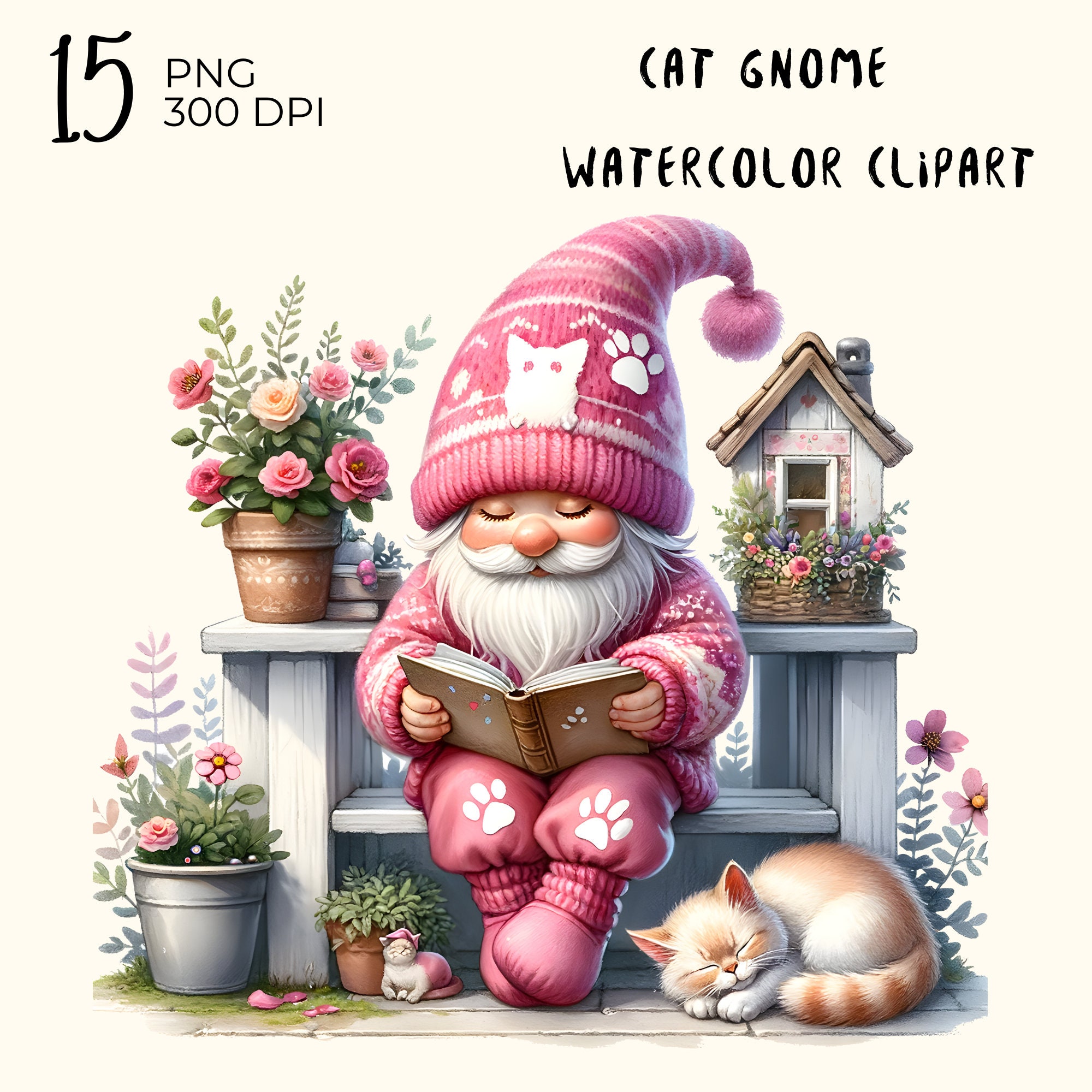 15 PNG Files : Cat Gnome Clipart, Gnome Clipart, Gnome Png, Gnome ...