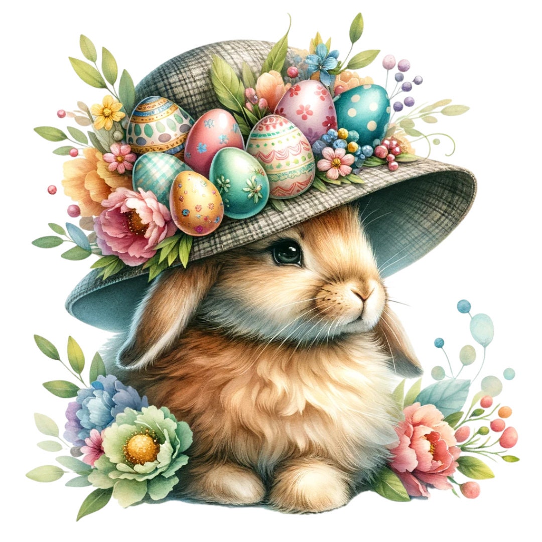 18 PNG Files : Easter and Pet, Easter Egg Clipart, Digital Download ...