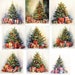 Set of Christmas Tree Clipart 16 High Quality Jpgs Merry - Etsy
