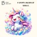 15 PNG Files : A Dreamy Unicorn Floating on a Bed of Pastel-colored ...