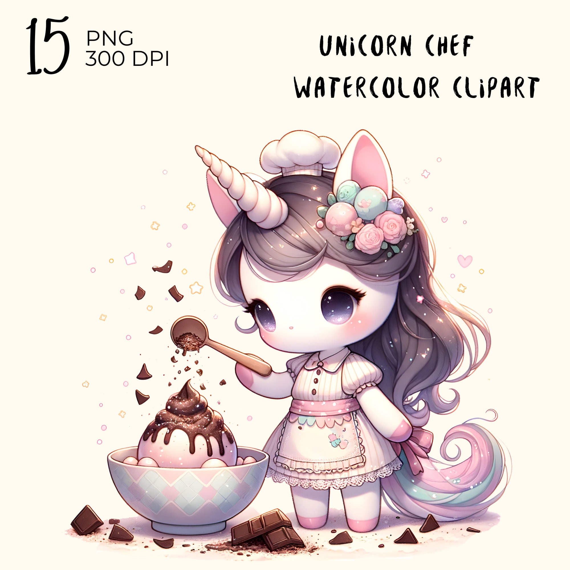 15 PNG Files : Unicorn Chef, Cute Unicorn Clipart, Unicorn Clipart ...