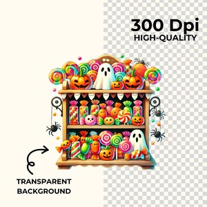 15 PNG : Halloween Candy Shop Clipart, Happy Halloween Clipart ...