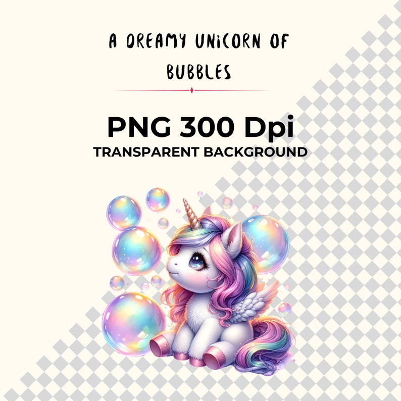 15 PNG Files : A Dreamy Unicorn Floating on a Bed of Pastel-colored ...