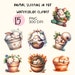 15 PNG Files : Animal in a Pot, Watercolor Cute Animal, Watercolor Png ...
